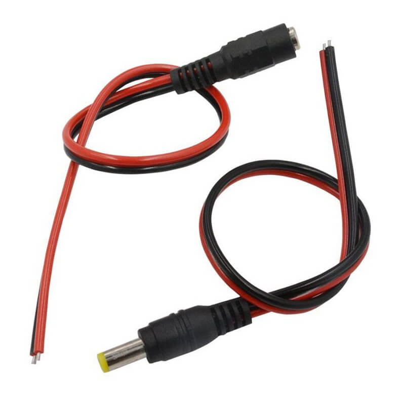 1 Female To 2 Male Splitter Cable DC 12V Cable - 5.5x2.1mm Jack ...